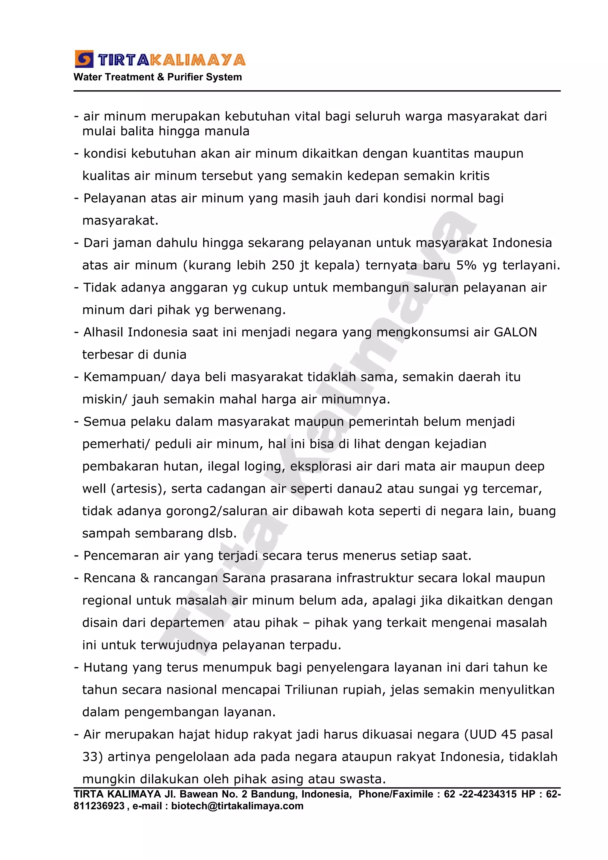 Proposal Ukm Air Minum Isi Ulang Tirta Mandiri | PDF
