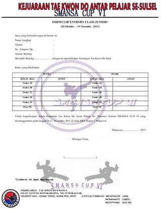 Proposal undangan smansa cup vi | PDF