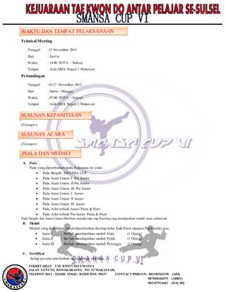 Proposal undangan smansa cup vi | PDF