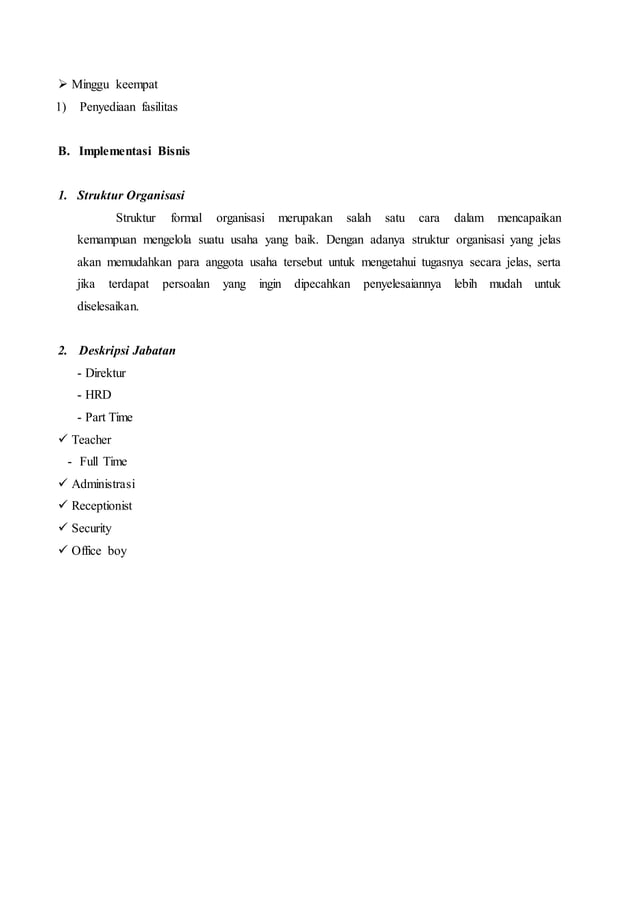 Proposal usaha bimbel | DOCX