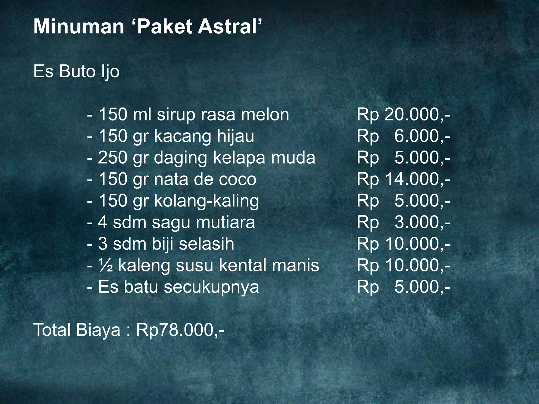 Proposal usaha makanan & minuman MAKJOSi | PPTX