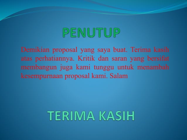 Proposal usaha presentasi | PPTX