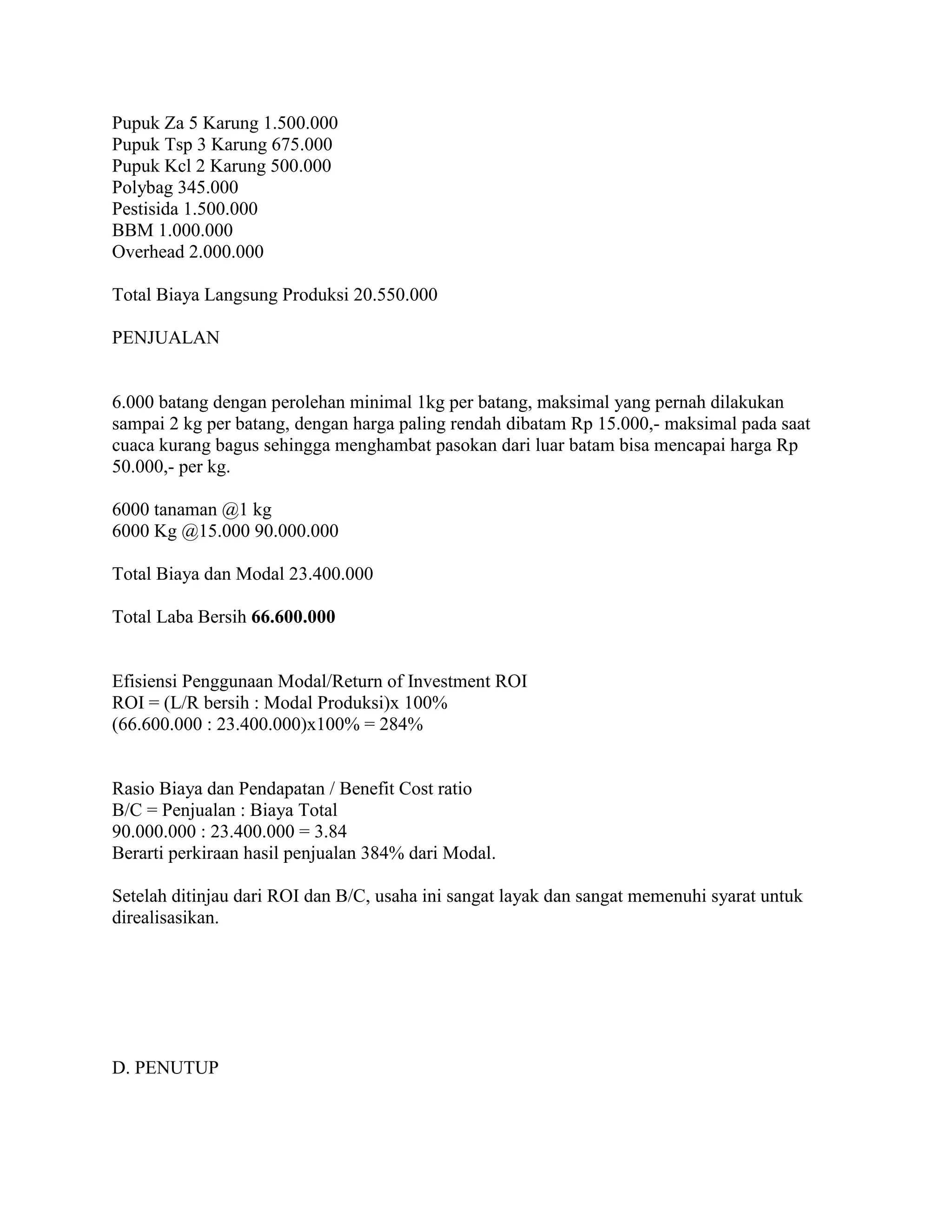 Proposal usaha tani | DOCX