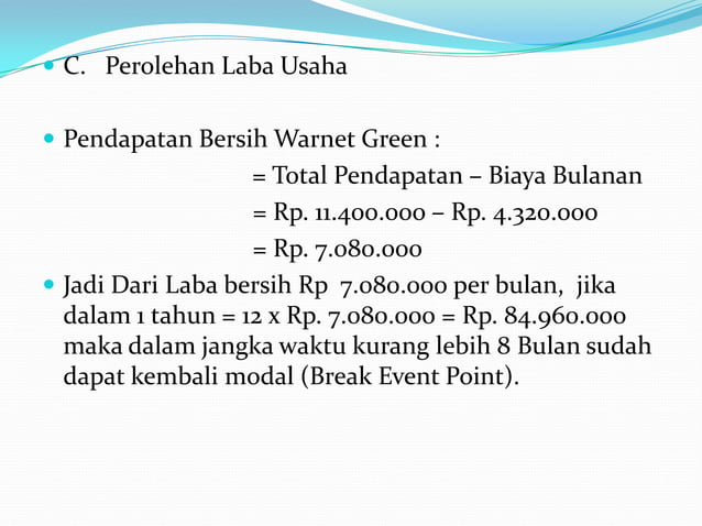Contoh Proposal Usaha Warnet | PPTX
