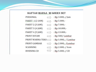 Contoh Proposal Usaha Warnet | PPTX