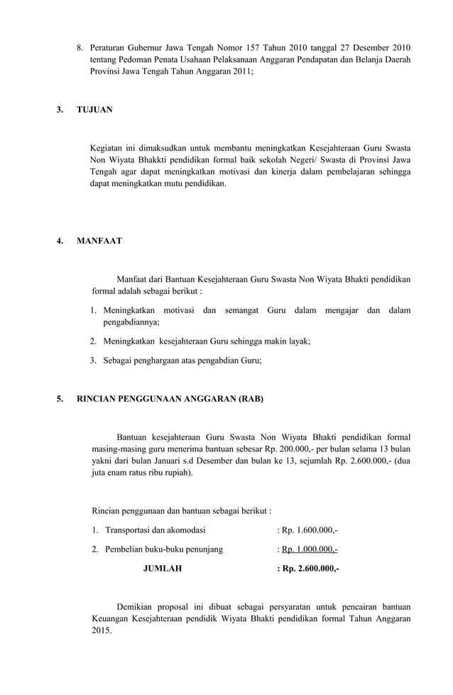 Proposal usul bansos | PDF