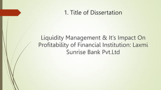 Proposal about the liquidity and profitability of banks.pptx