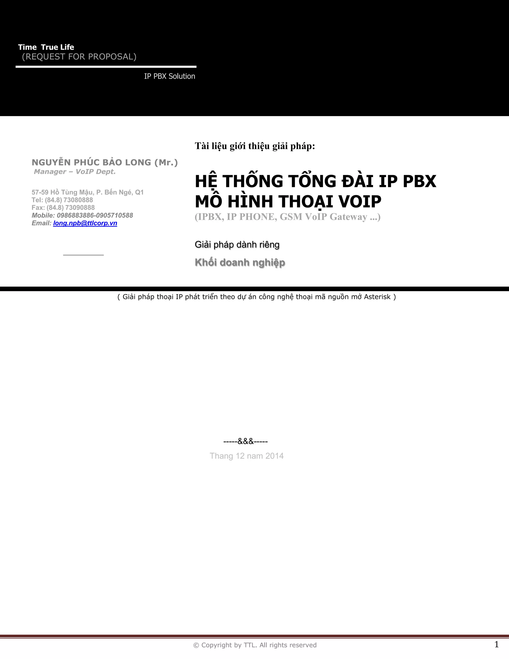 Proposal Voip PBX | PDF