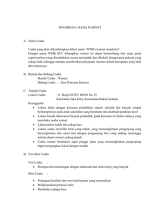 Proposal warnet "WMK.NET" | PDF