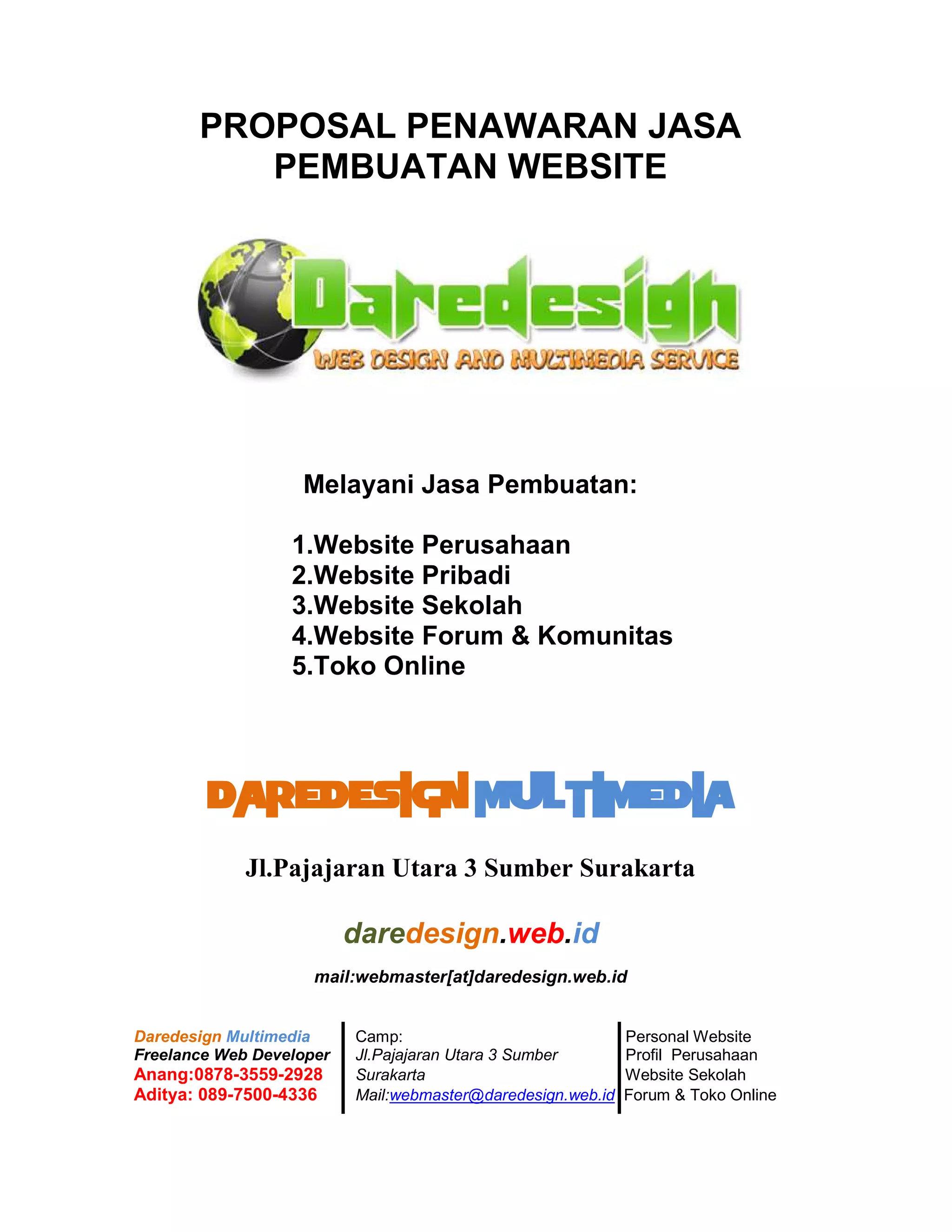 Proposal web desain | PDF