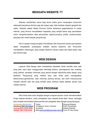 Proposal web desain | PDF