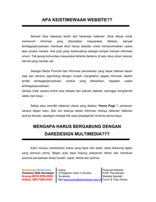Proposal web desain | PDF