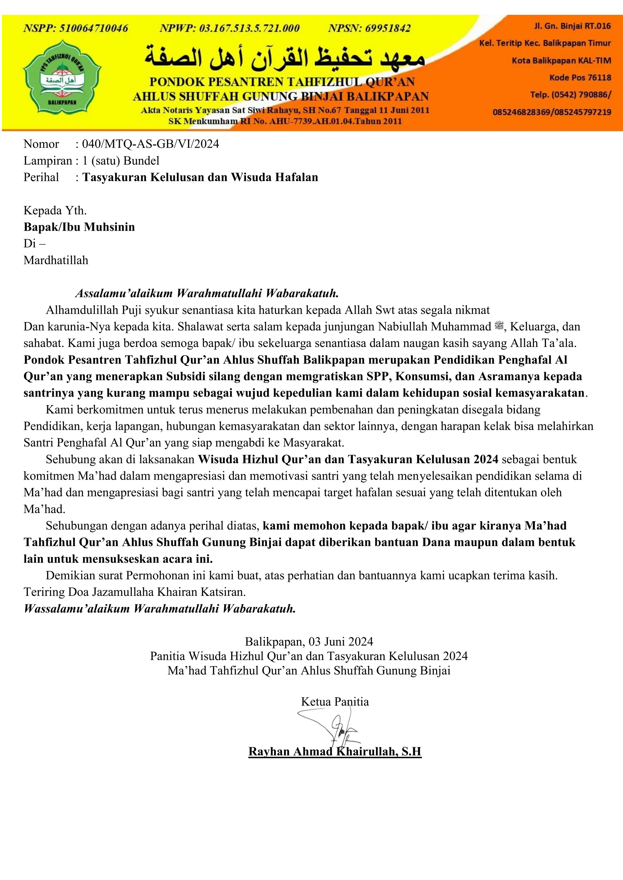 Proposal Wisuda Tahfizhul Qur'an Ahlus Shuffah 2024 M.pdf