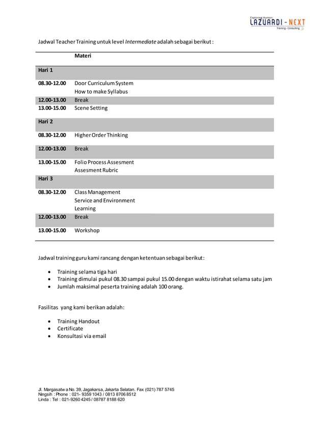Proposal workshop multiple intelligence | PDF
