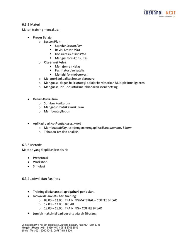 Proposal workshop multiple intelligence | PDF