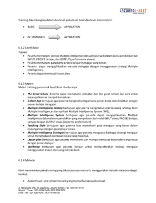 Proposal workshop multiple intelligence | PDF