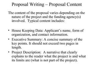Proposal writing | PPT