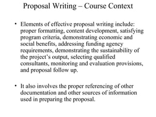 Proposal writing | PPT