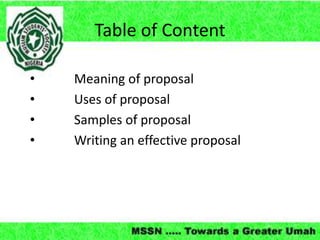 Proposal writing | PPTX