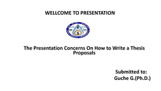 Proposal writing | PPTX