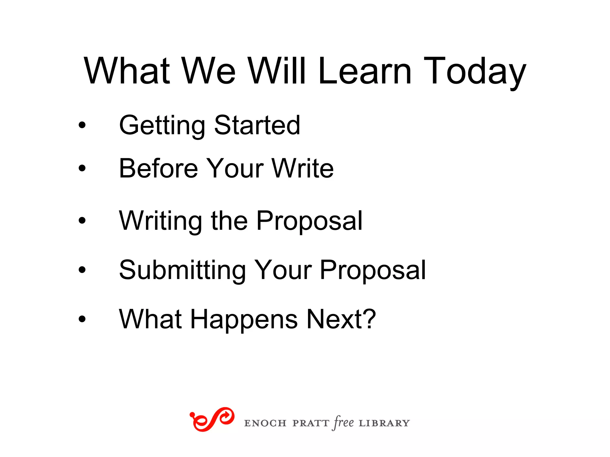 Proposal Writing Basics10.08
