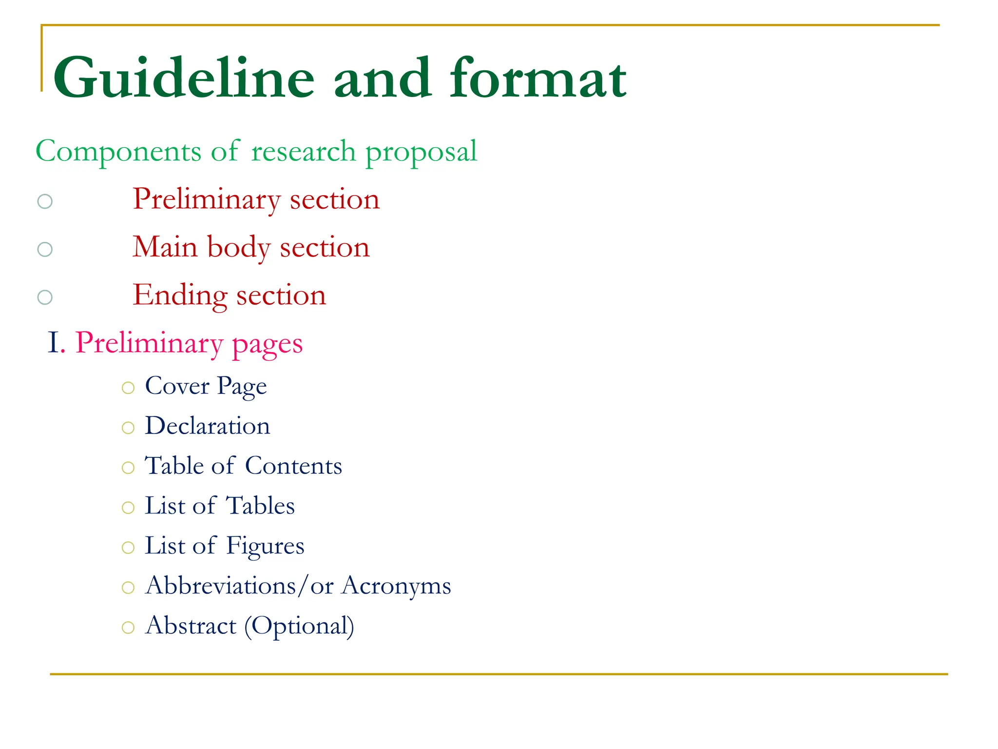 Thesis Proposal Writing Guideline(Format) | PPTX