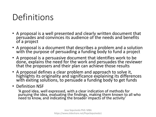 Effective Proposal Writing | PPTX