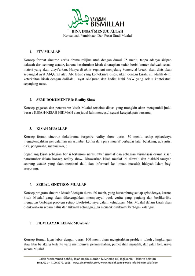 Proposal yayasan bismillah | PDF