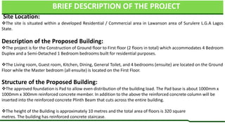 PROPOSED 4BEDROOM DUPLEX & A ONE BEDROOM SEMI-DETACHED RESIDENTIAL ...