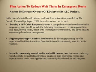 Proposed actions to improve waiting times at the emergency room | PPTX