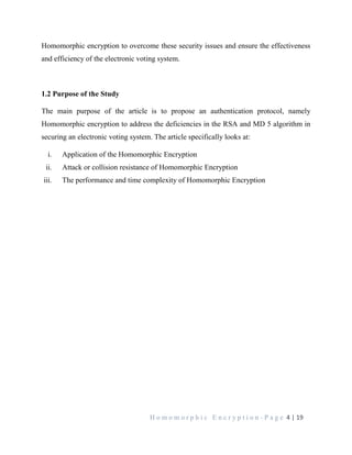 APPLICATION OF HOMOMORPHIC ENCRYPTION ALGORITHM IN ELECTRONIC VOTING ...