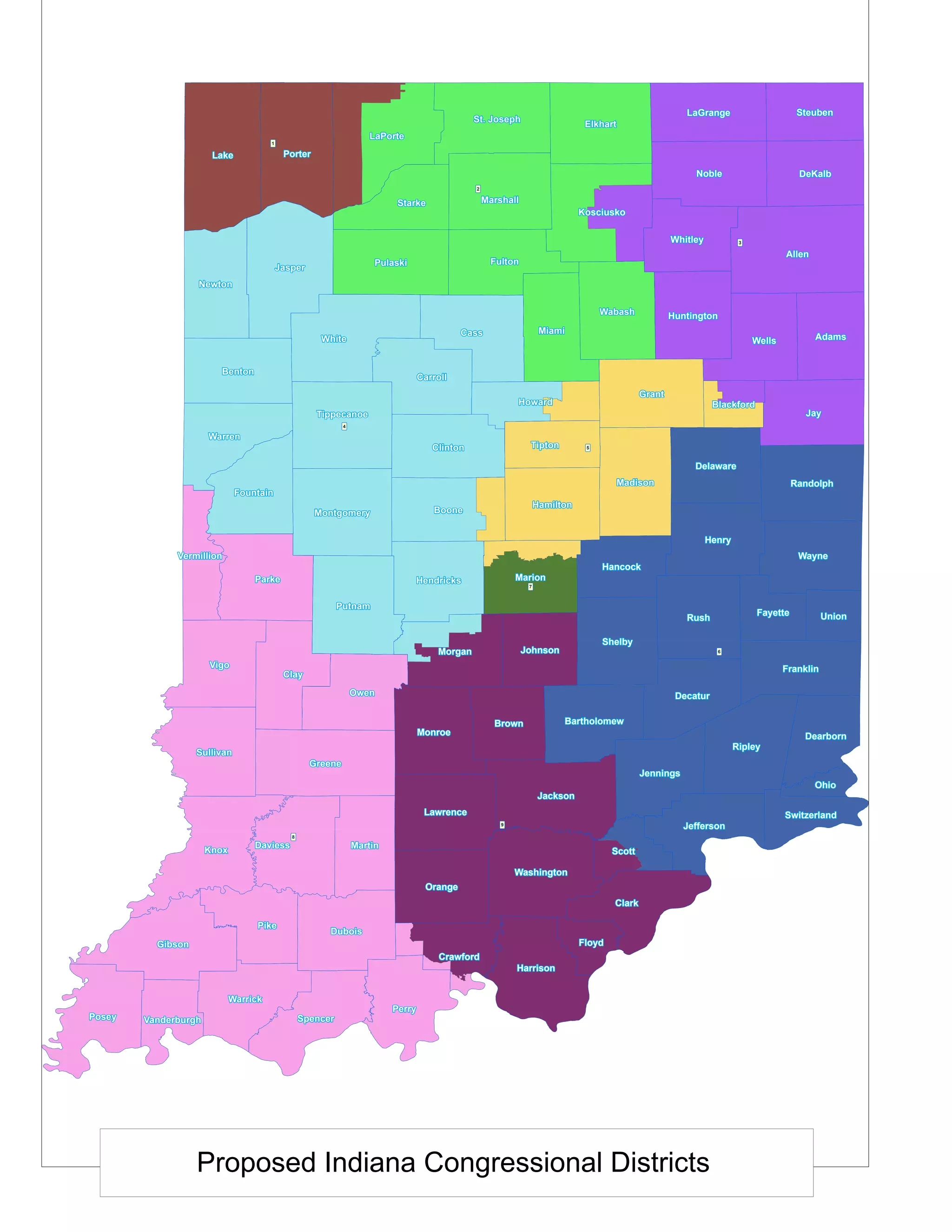 Proposed Indiana Congressional Map | PDF
