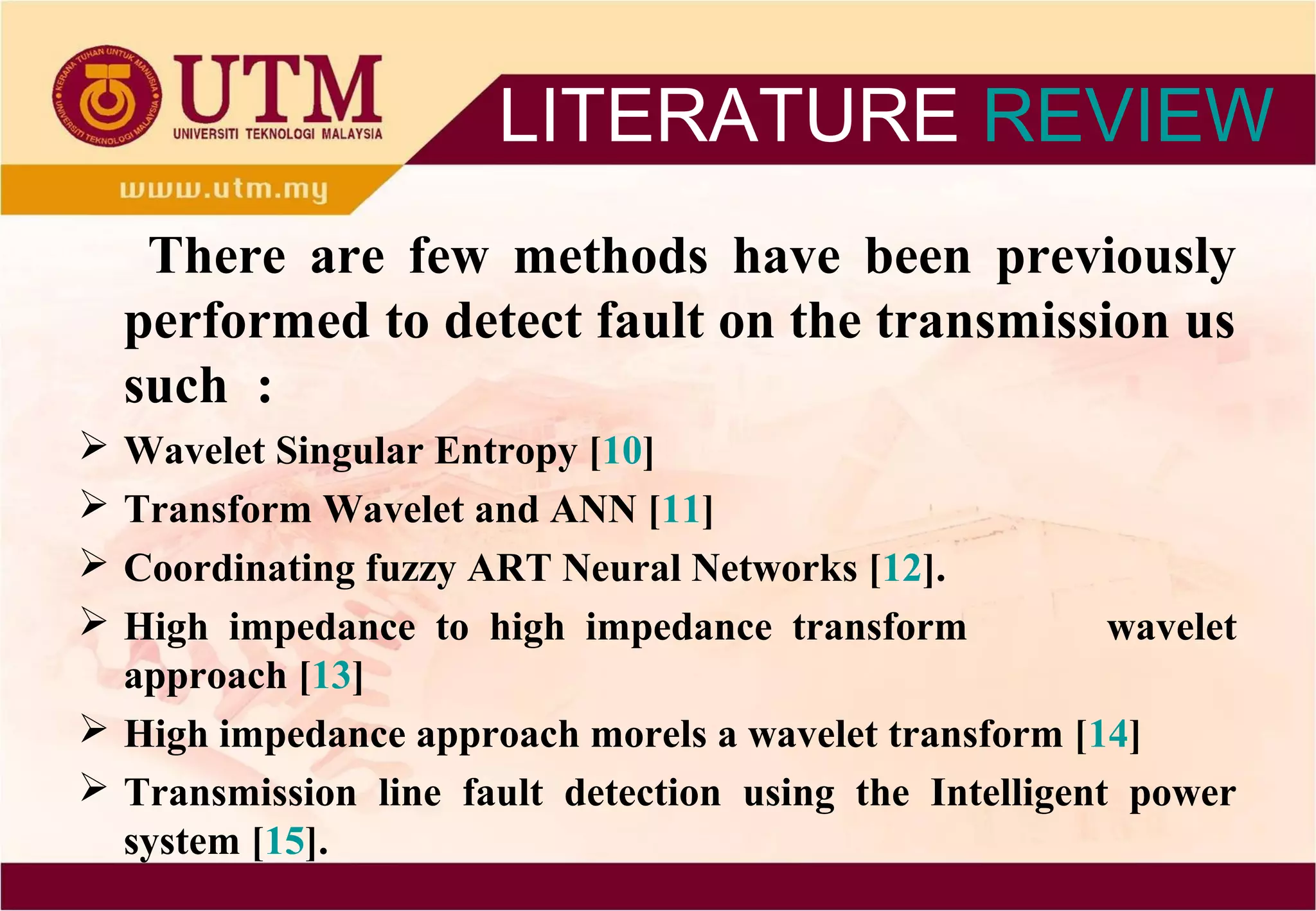 Proposed Fault Detection On Overhead Transmission Line Using Particle