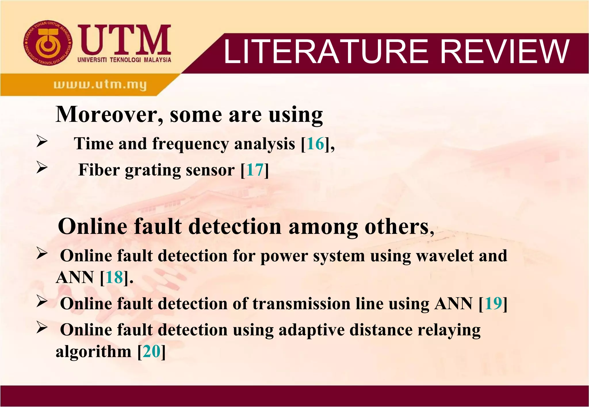 Proposed Fault Detection On Overhead Transmission Line Using Particle