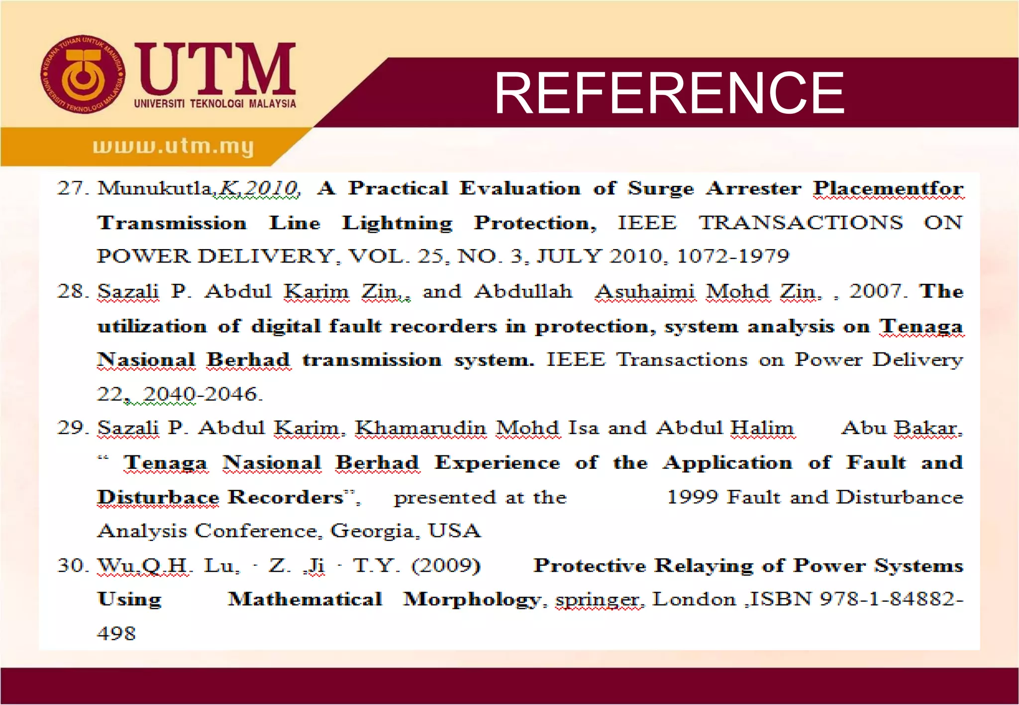 Proposed Fault Detection On Overhead Transmission Line Using Particle