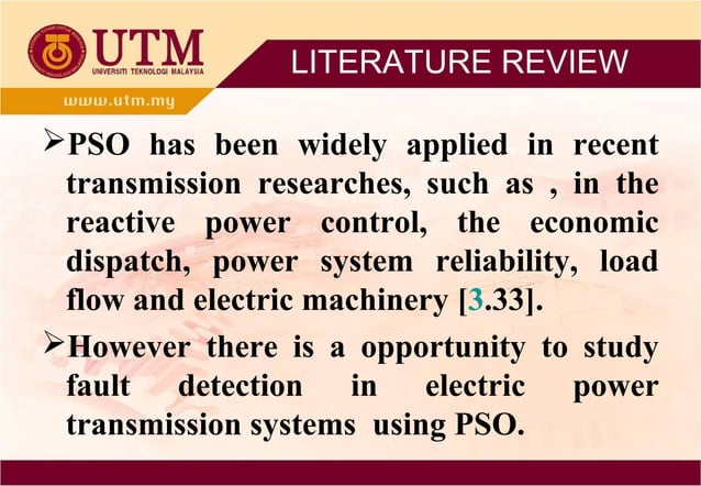 Proposed Fault Detection On Overhead Transmission Line Using Particle Swarm Optimization Ppt