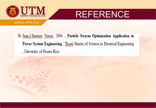 Proposed Fault Detection On Overhead Transmission Line Using Particle Swarm Optimization Ppt