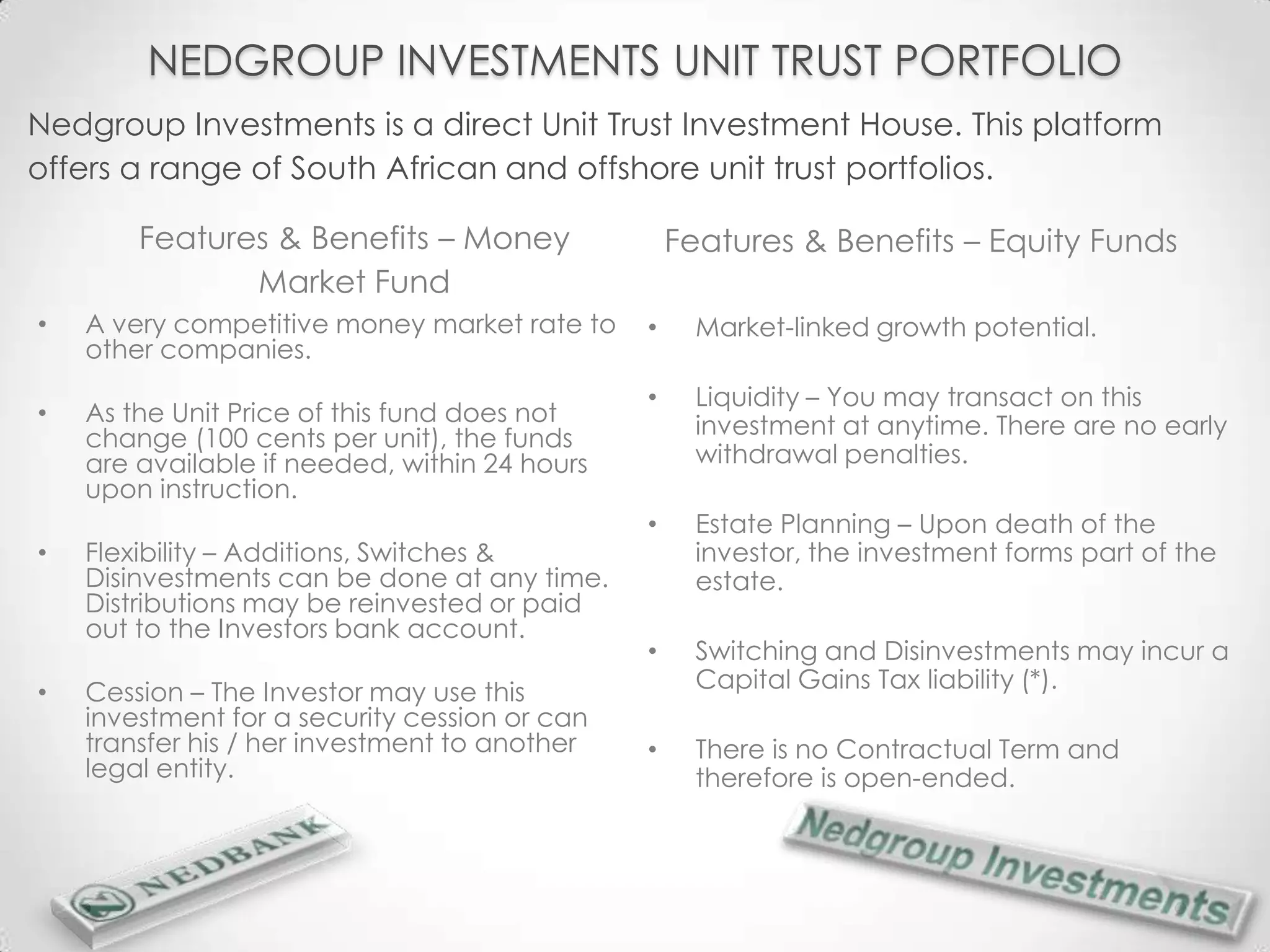 Proposed investments - example | PPTX