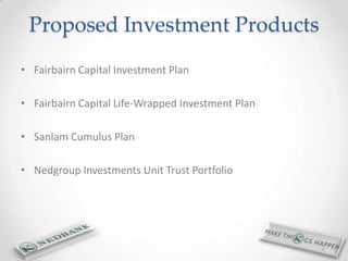 Proposed investments - example | PPTX