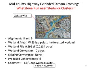 Wetland and Stream Crossing Impacts of Proposed M-83 | PPT