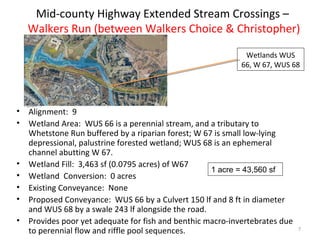 Wetland and Stream Crossing Impacts of Proposed M-83 | PPT