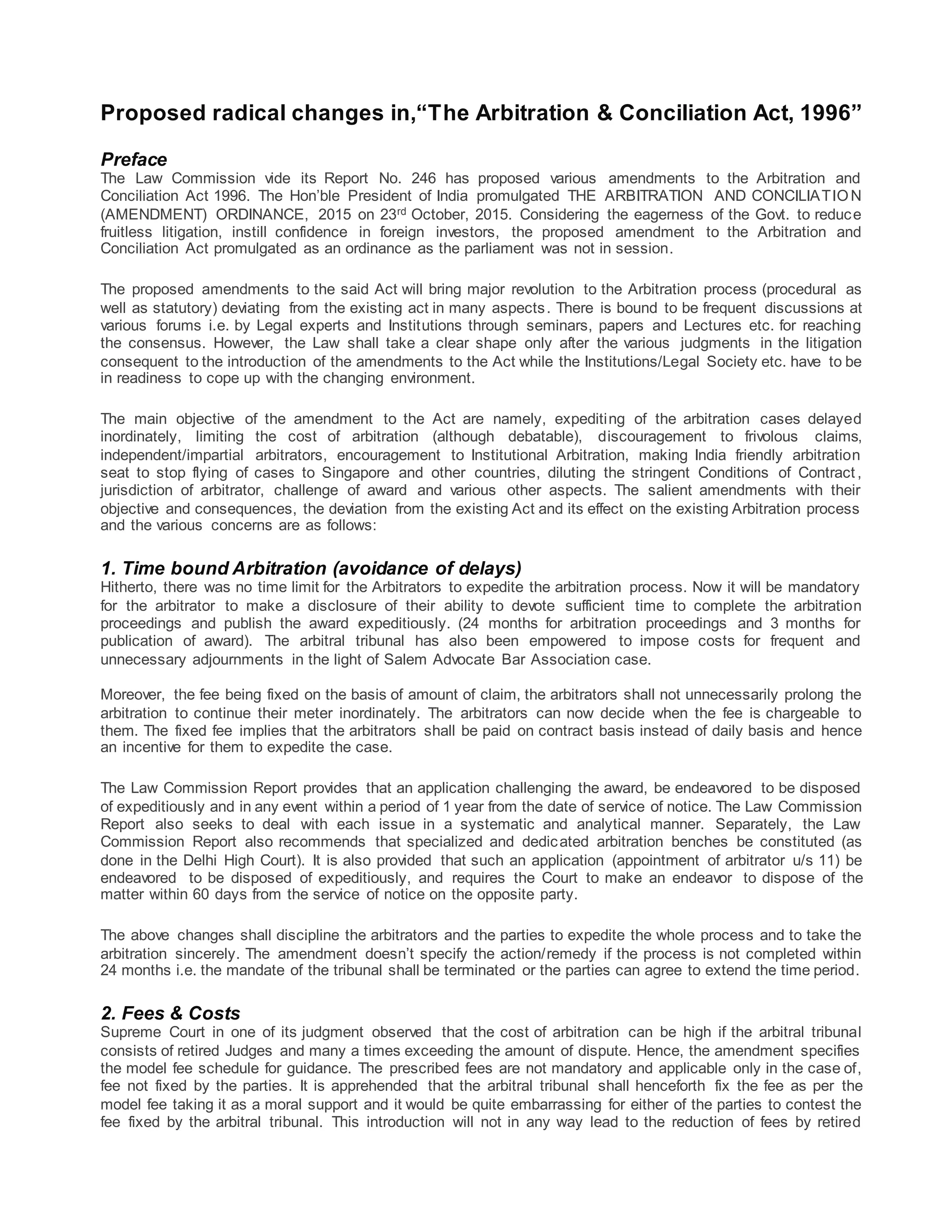 Proposed radical changes a & c 1996 | DOCX