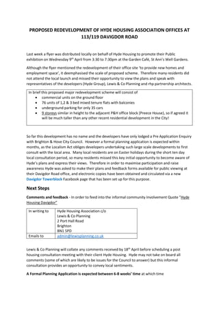 Briefing Document | PDF | Developmental Sites | Real Estate