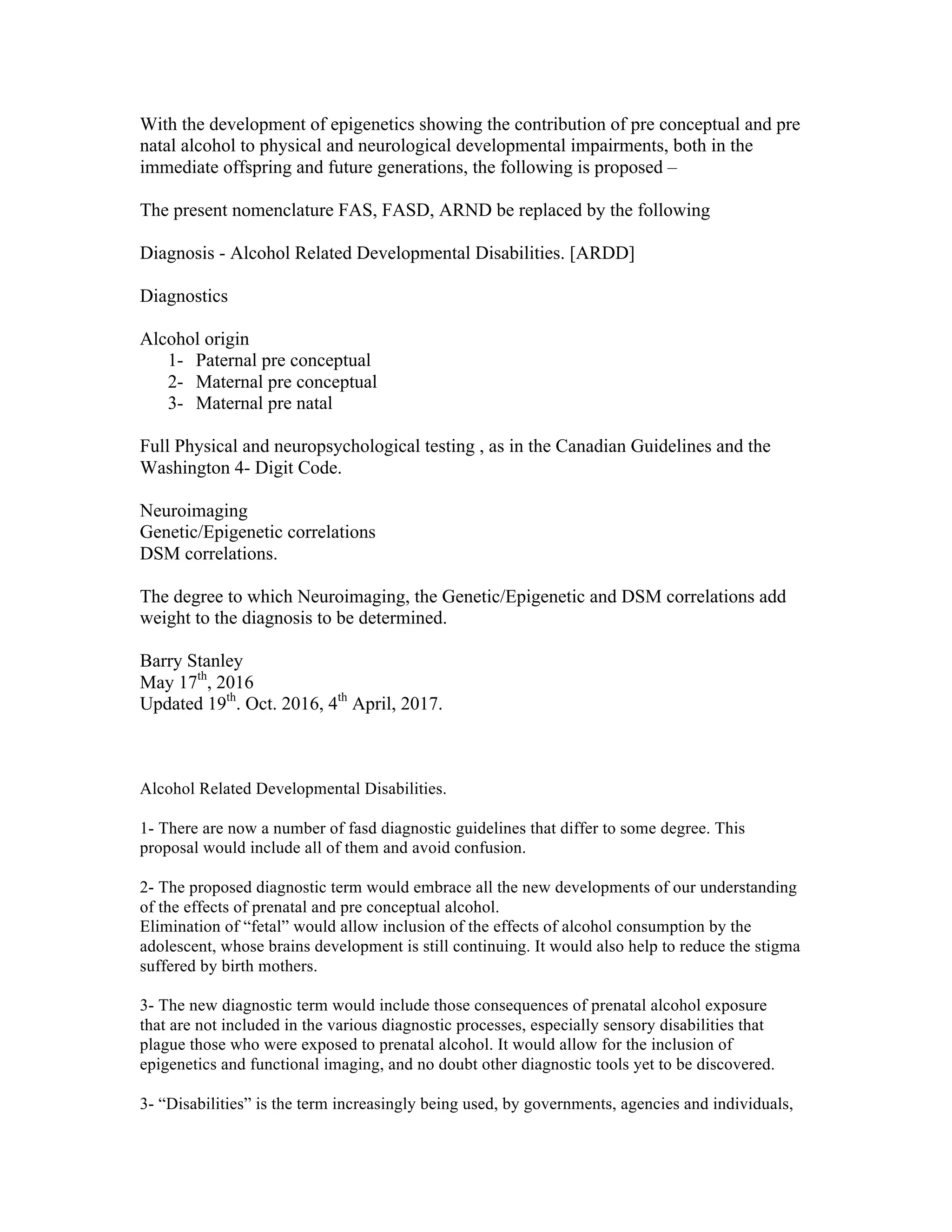 Proposed revised diagnosis | PDF