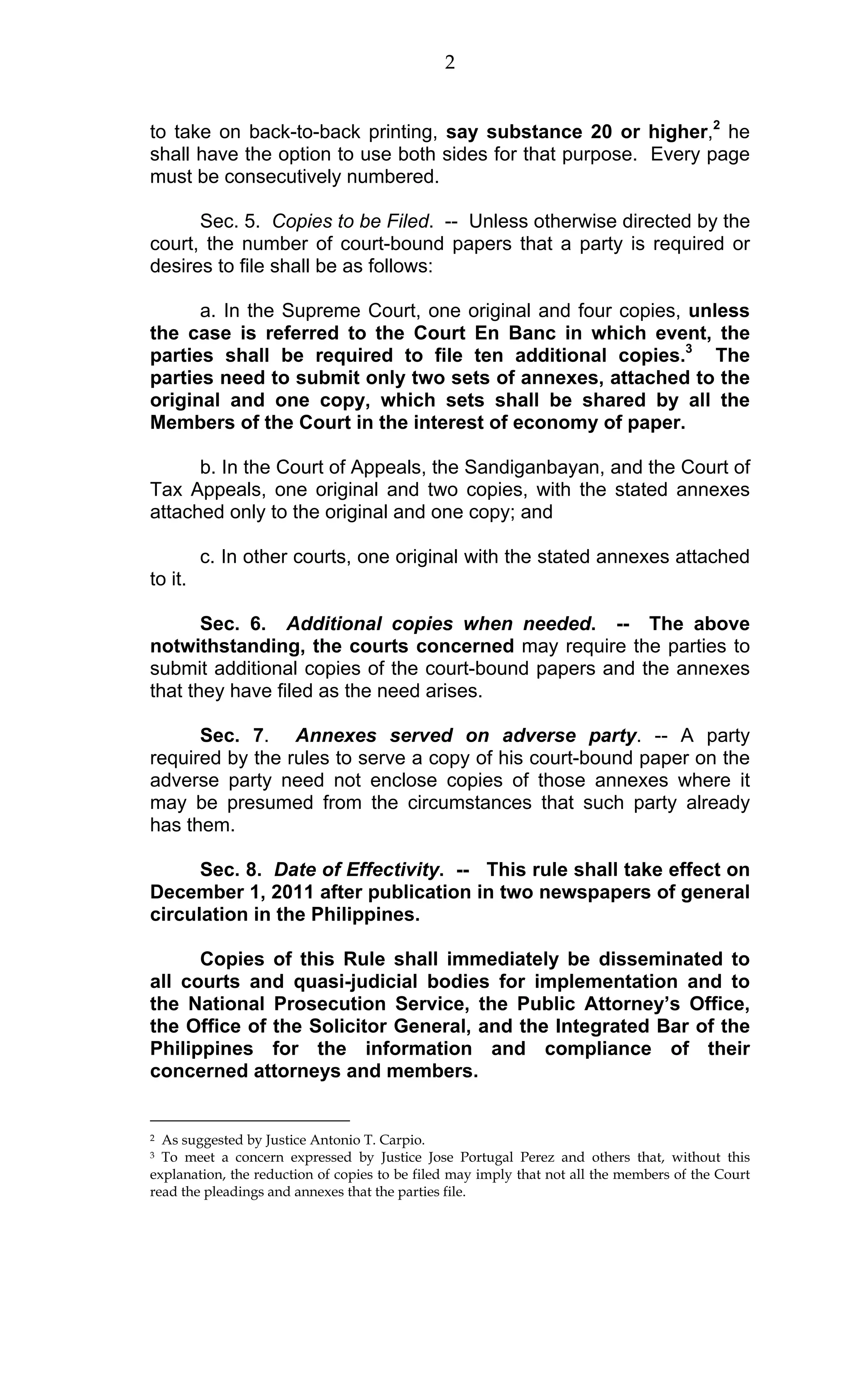 Proposed rule for efficient use of paper | PDF