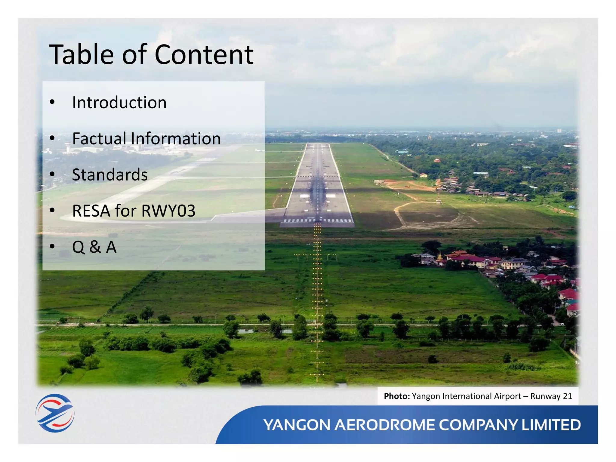 Proposed RWY21 RESA at YIA | PDF