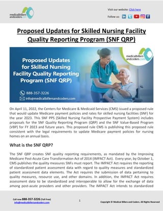 Proposed Updates for Skilled Nursing Facility Quality Reporting Program ...