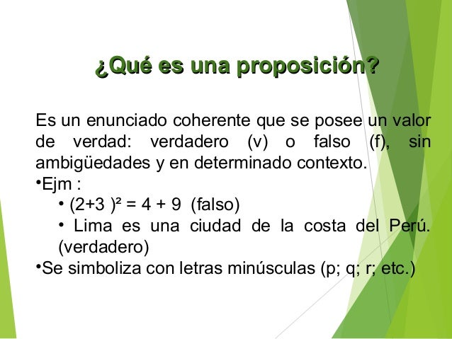 Proposiciones