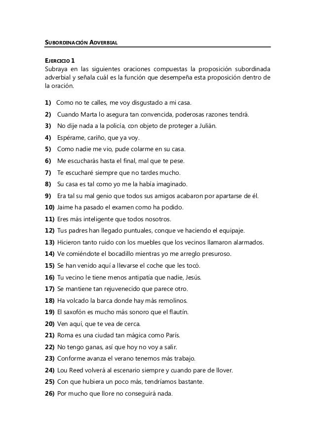 Oraciones Subordinadas Adverbiales Youtube 0221