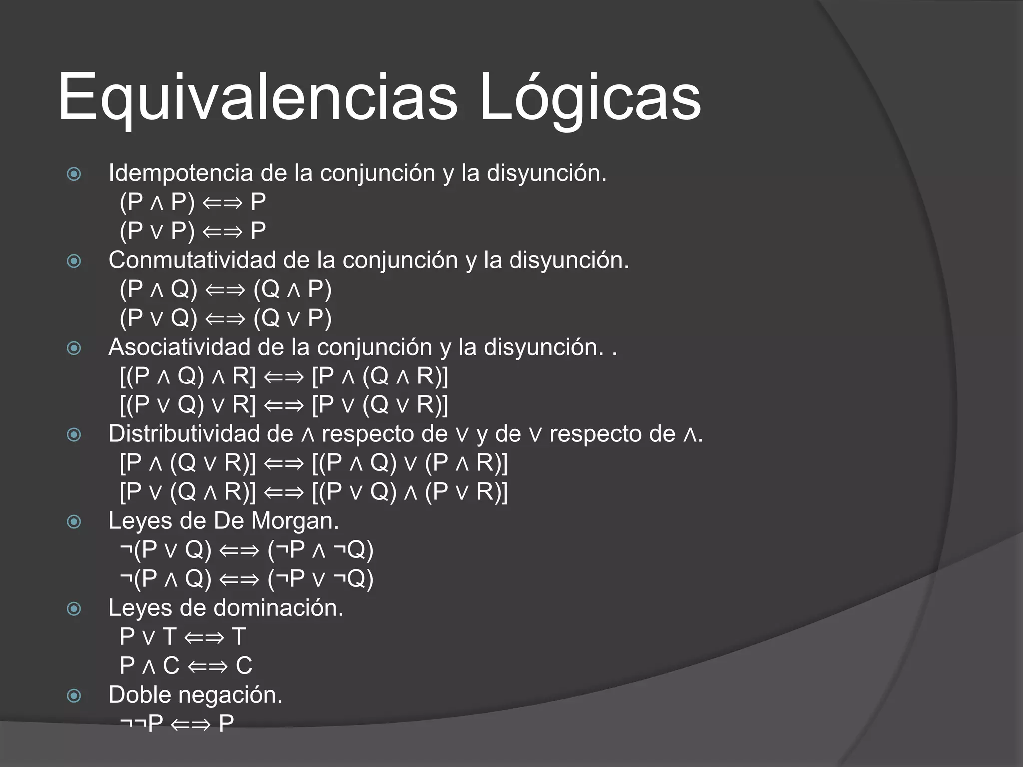 Proposicones y operaciones logicas | PPTX | Science